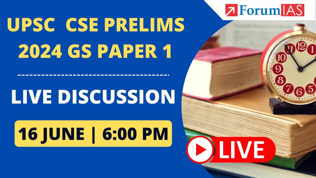 UPSC CSE Prelims 2024 GS Paper 1 - YouTube
