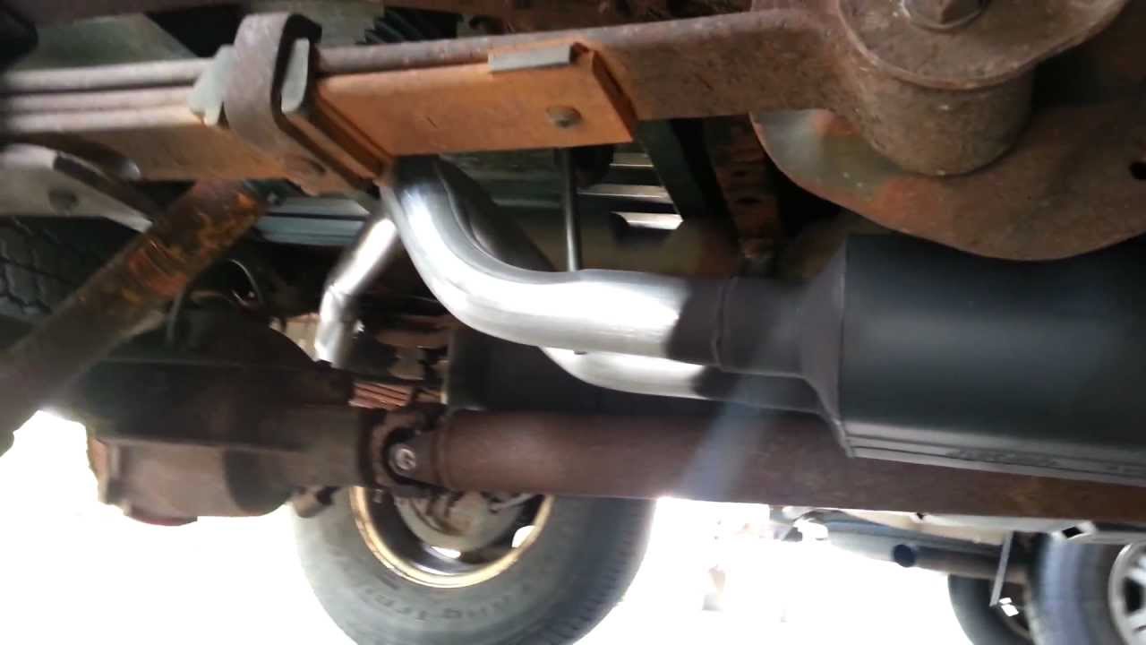Flowmaster Super 40 DI/DO set up in detail on 1998 K1500 Z71 Ext Cab ...