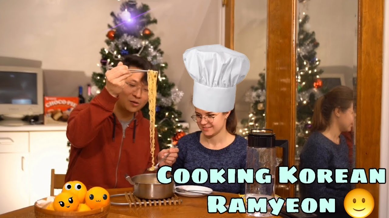 [국제커플]How to cook Korean Ramyeon! Newlyweds 새색시 레아의 한국 라면 만들기 - YouTube