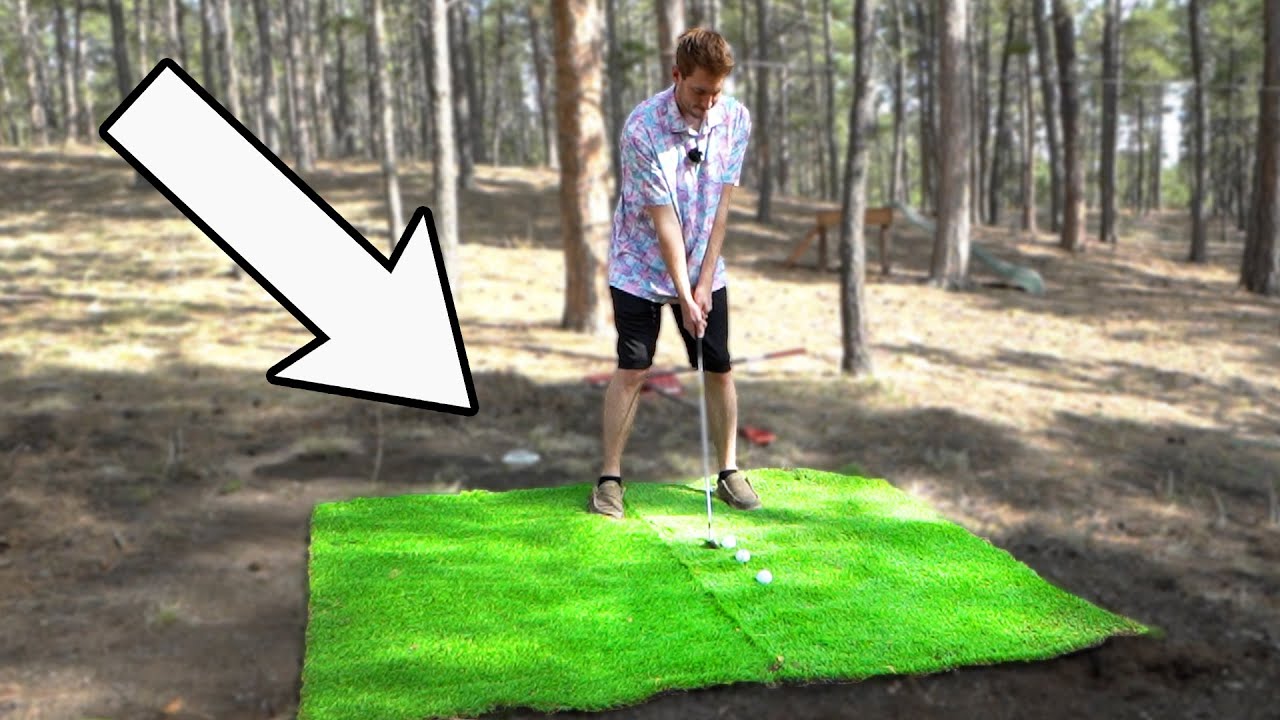 I Made A Driving Range In My Backyard - YouTube
