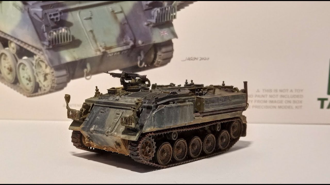 How To Brush Paint the British Two Tone Camouflage/ Takom 1/72 FV432 - YouTube