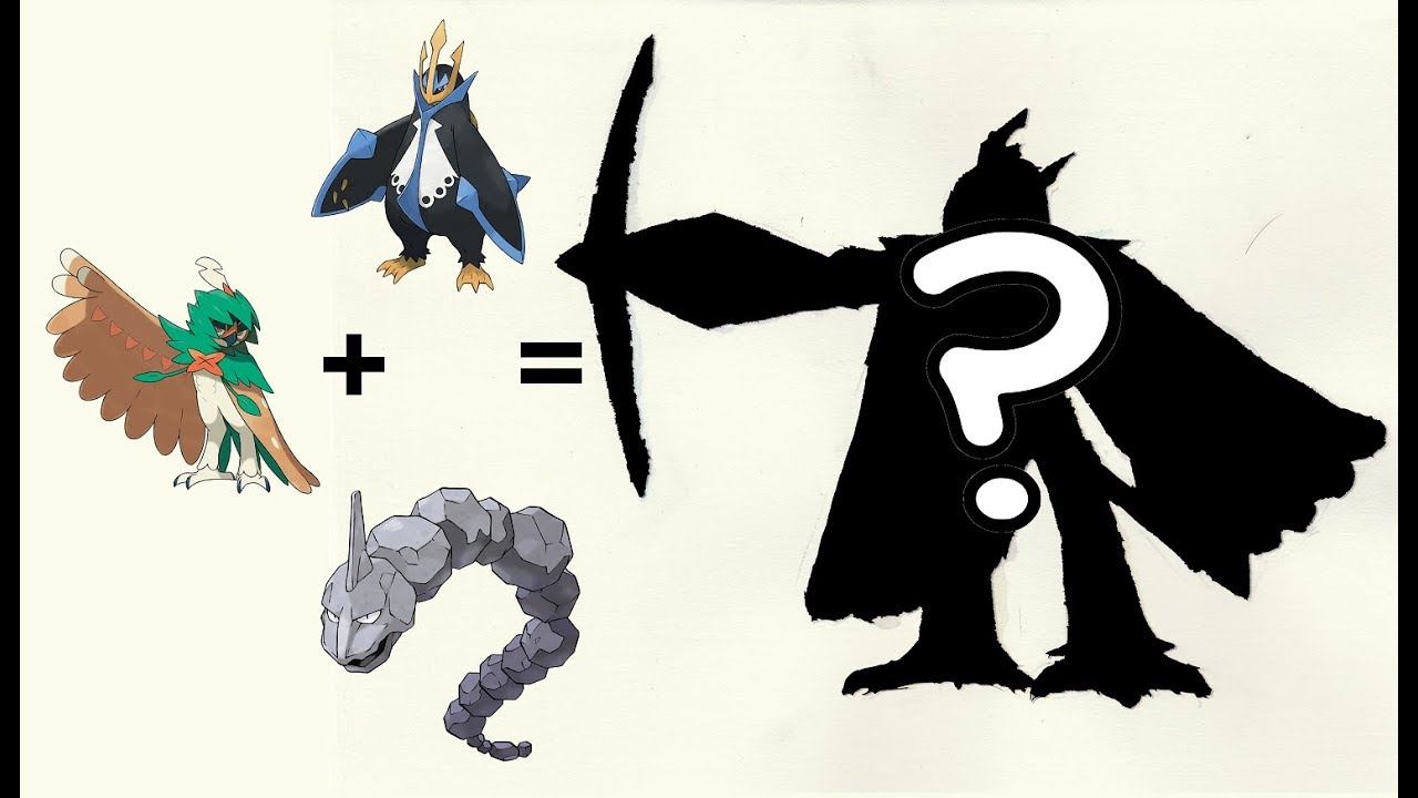 Pokemon Fusion Drawing: Decidueye Empoleon Onix - YouTube