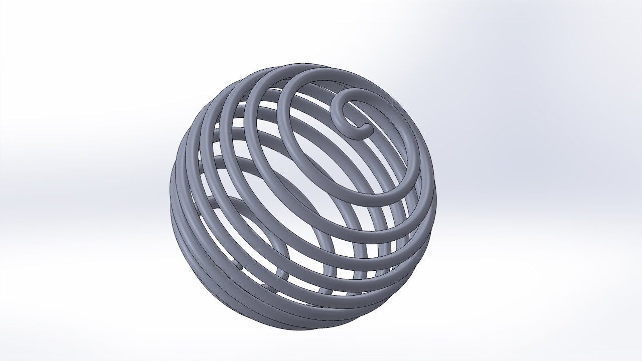 How to make Shperical Helix by SolidWorks / 3D CAD - YouTube