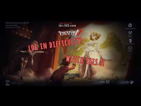 identity v || how to fix idv log in issue - YouTube