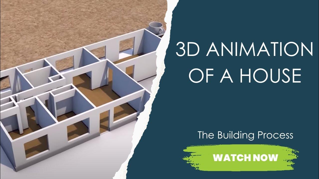 3D animation of the building process of a house (3ds Max) - YouTube