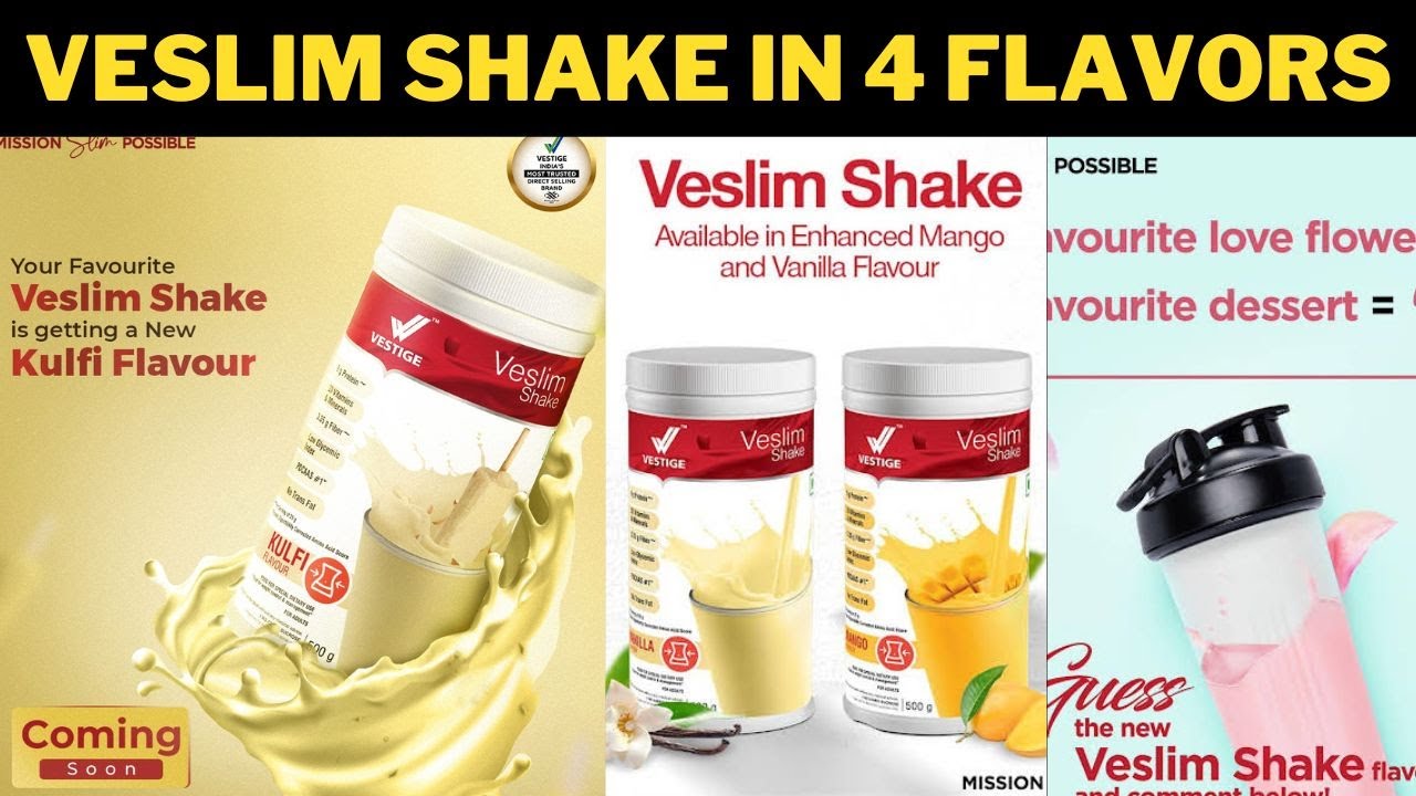 Veslim Shake இபொழுது 4 சுவைகளில் |Veslim Shake in Kulfi, Rose, Vanilla ...
