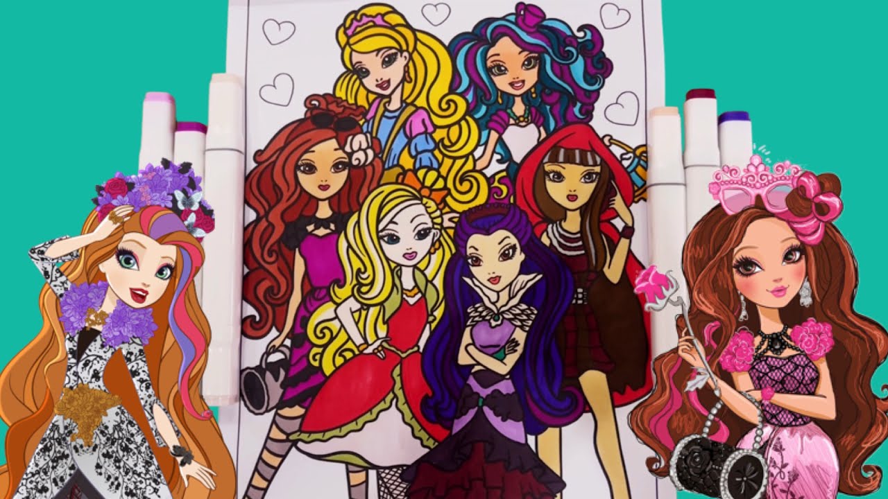 Ever After High Coloring book with makers #coloringpages #coloringbook ...