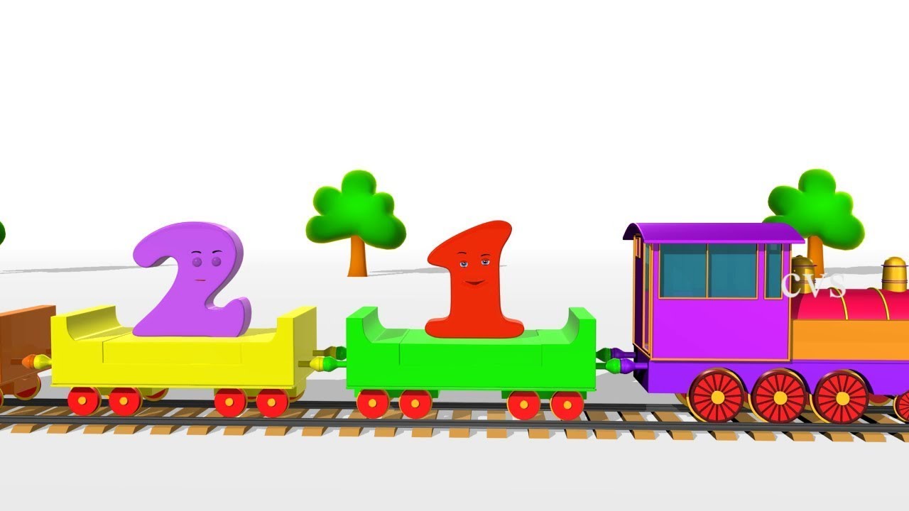 kids numbers songs 123 | train cartoons 1 to 10 numbers song | 2d ...