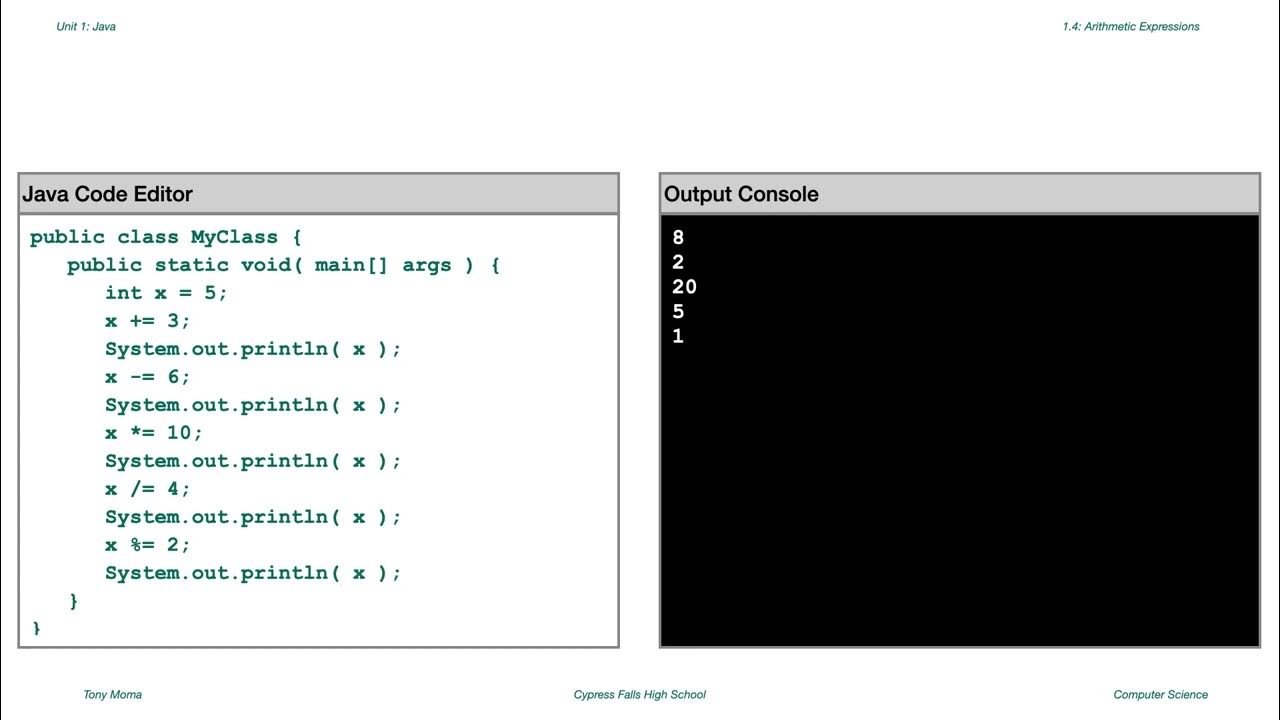 Arithmetic Expressions (Java) - YouTube