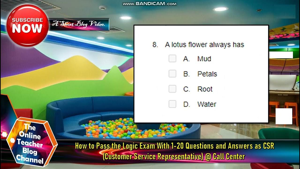 Taskus Logic Exam With 1 20 Questions - YouTube