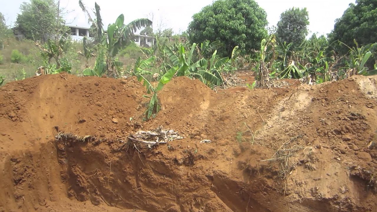 Digging rain water harvesting pit - YouTube
