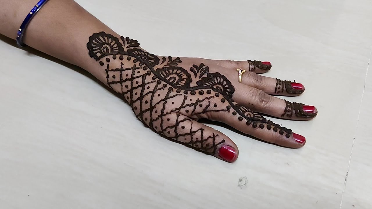 Easy Back Hand Mehndi Design I Stylish Back Hand Mehandi I Latest ...