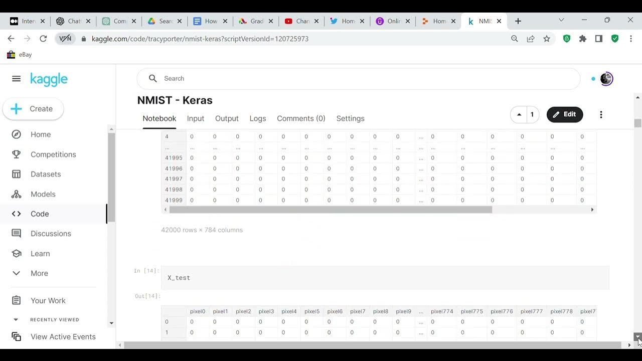 Code review: Digit Recogniser Kaggle competition with Keras Tensorflow - YouTube