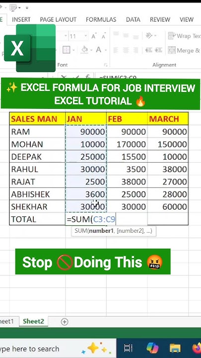 OMG 😱 Excel Tricks | Excel Tutorial | SUM Function #shorts #computer #excel #tips #tricks - YouTube