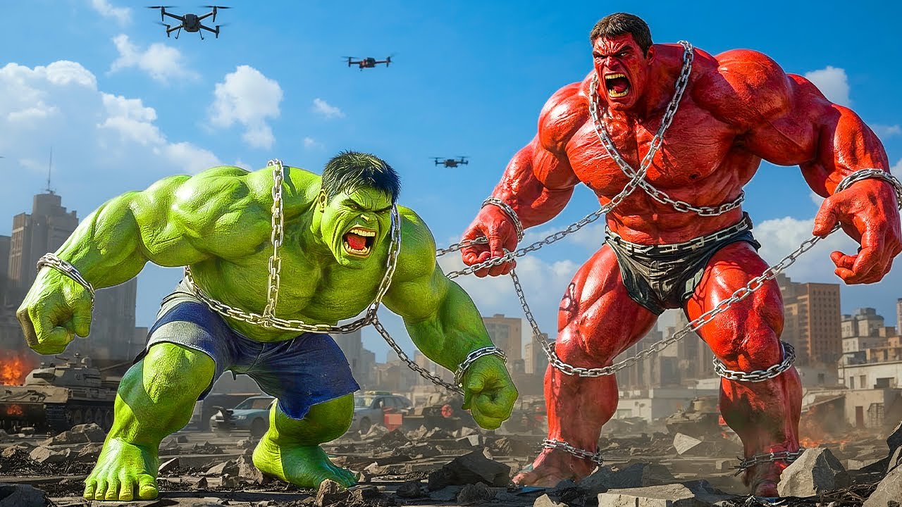 RED HULK vs HULK LEGENDARY BATTLE! A Final Punch Shakes the Ground and ...