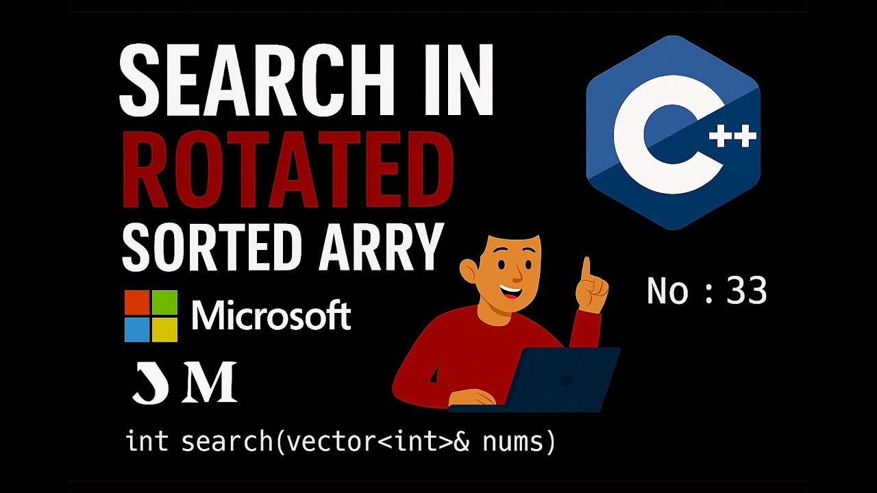 LeetCode 33 🔥 Search in Rotated Sorted Array | Binary Search|Interview ...