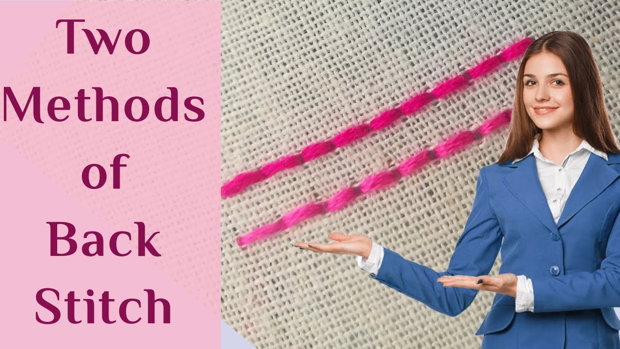 Basic Hand Embroidery Stitches - Back Stitch ( පිස්මේන්තු මැස්ම ) For ...