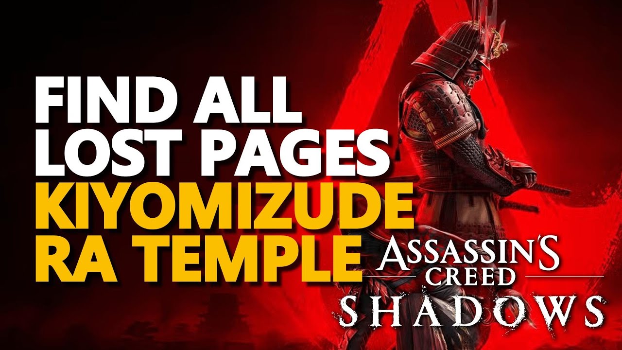 Kiyomizudera Temple Find all Lost Pages Assassin's Creed Shadows - YouTube