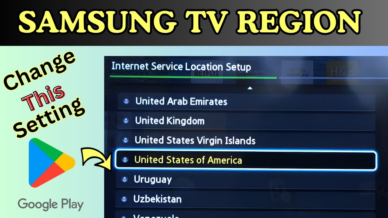 How to Change Region in Samsung Smart Tv - YouTube