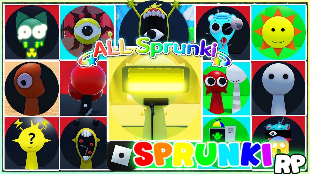 [🌈New 4, Renew 5, ALL 14 Sprunki]🌈3D Sprunki RP🔎How To Get all Badges🎵 ...