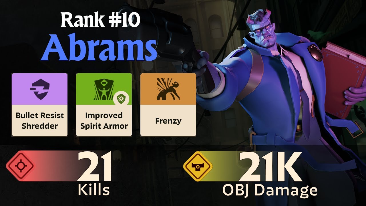 Deadlock Abrams Gameplay & Build - 21 Kills! (Rank #10 Player: Coluge ...