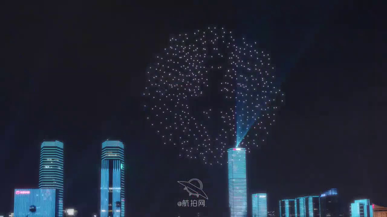 Best Drone Holographic Light Show in China - YouTube