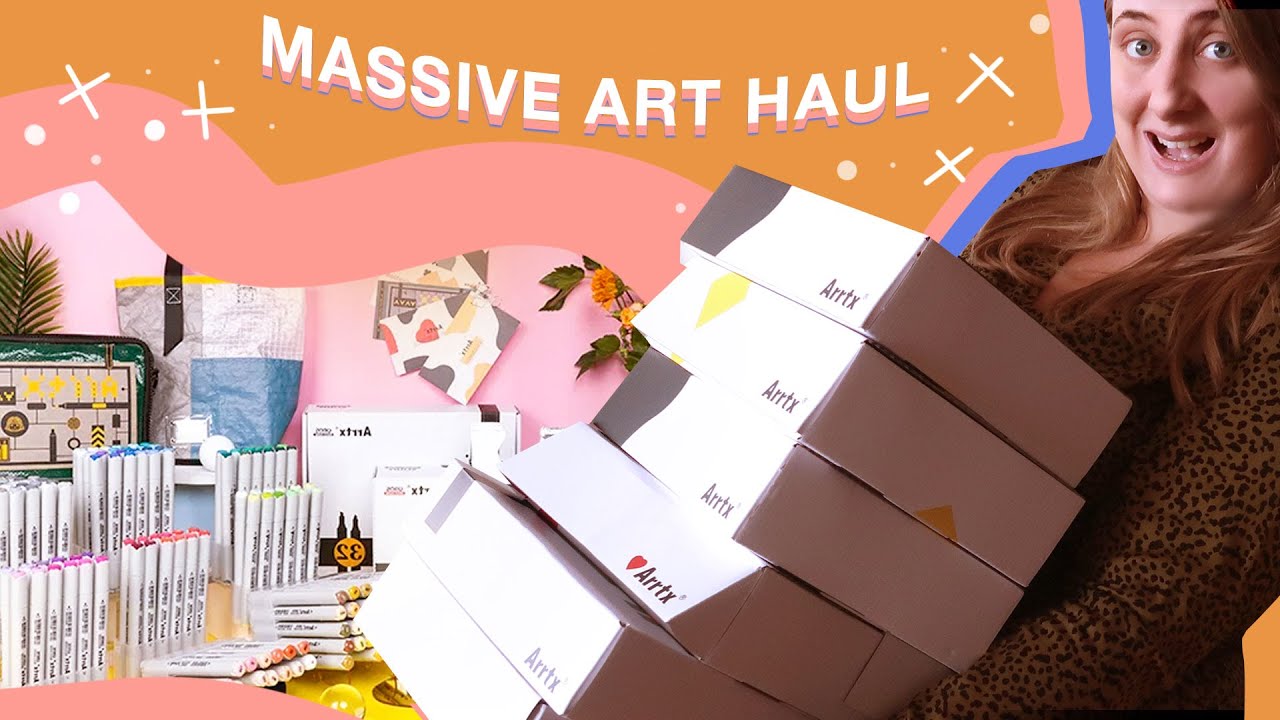 Arrtx sent me a $200 art supply box! Let's open it! Big Art supply Haul ...
