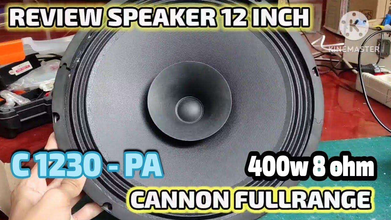 Review SPEAKER CANNON 12 Inch Fullrange C1230-PA 400w 8 Ohm - YouTube
