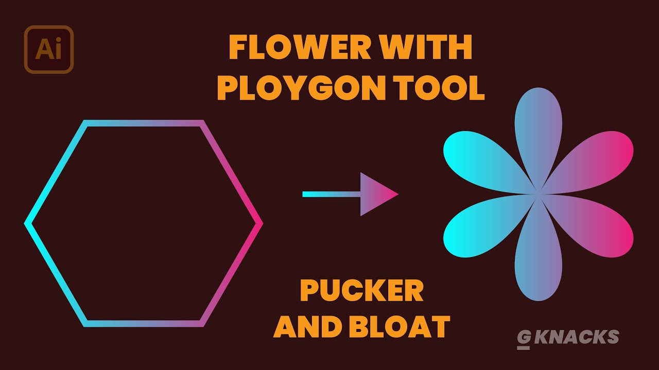 How you can create a flower from a polygon tool | Illustrator Tips and ...