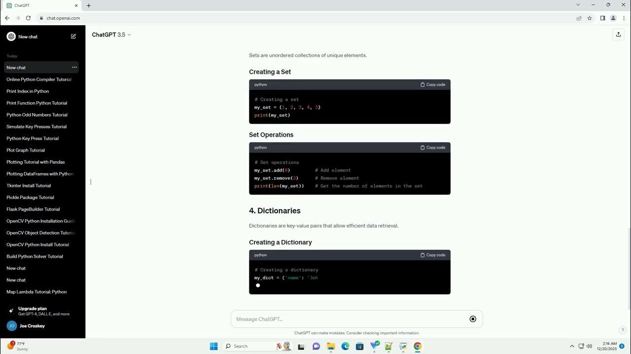 Programiz Python Data Structures Youtube