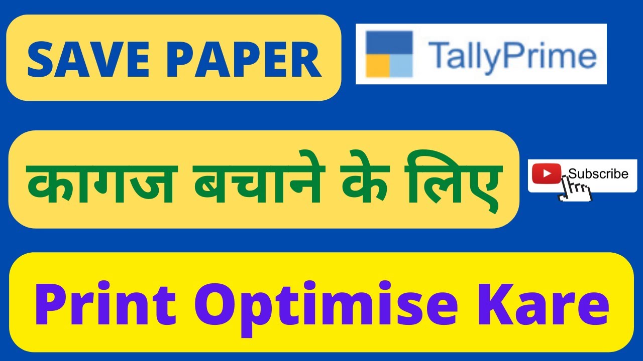 Print Setting For Sales Invoice in Tally Prime | Optimise Print To Save ...