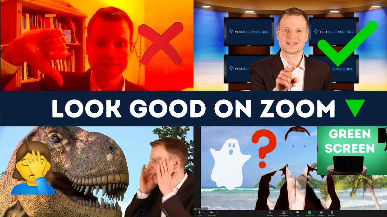 How to look good on Zoom by using a green screen (chromakey) - YouTube