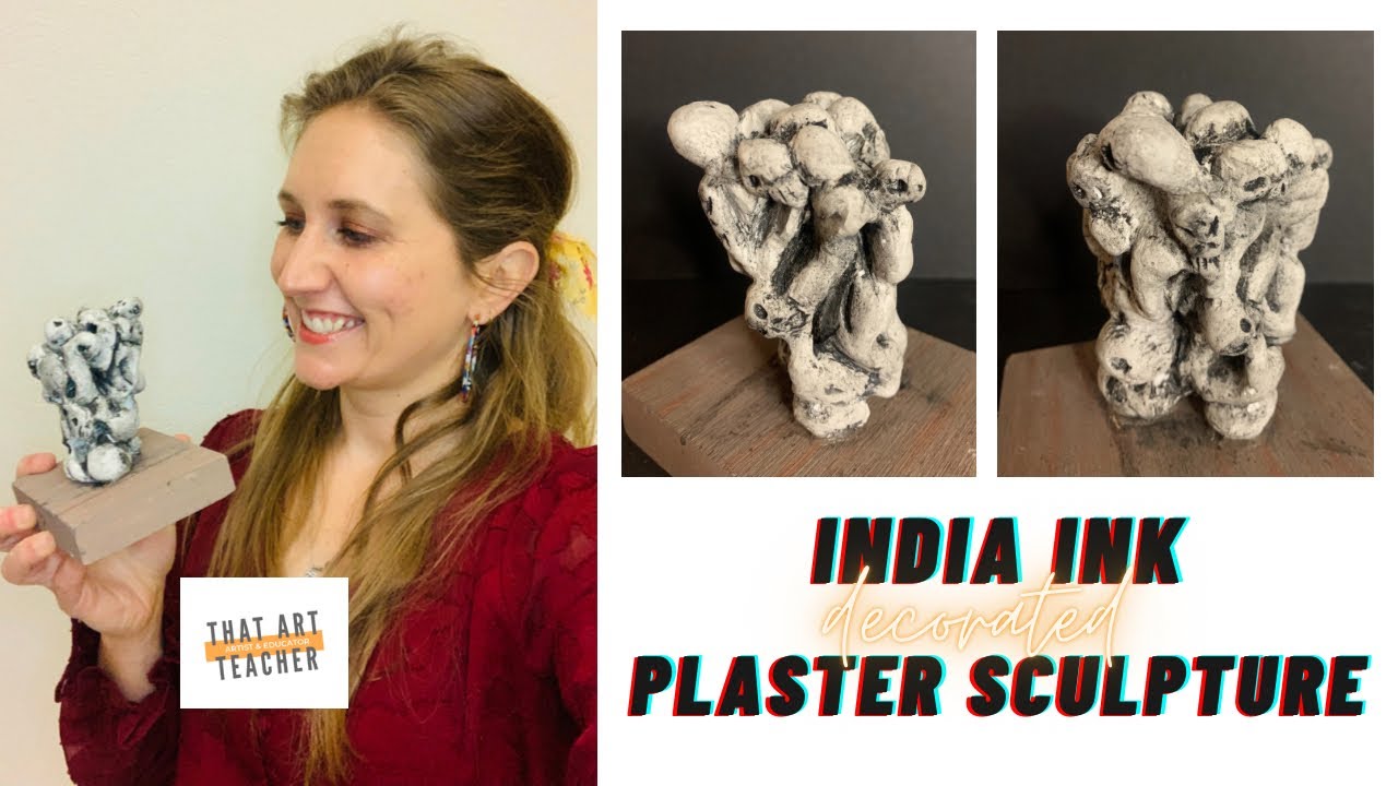 India Ink Decorated Plaster Sculpture - YouTube