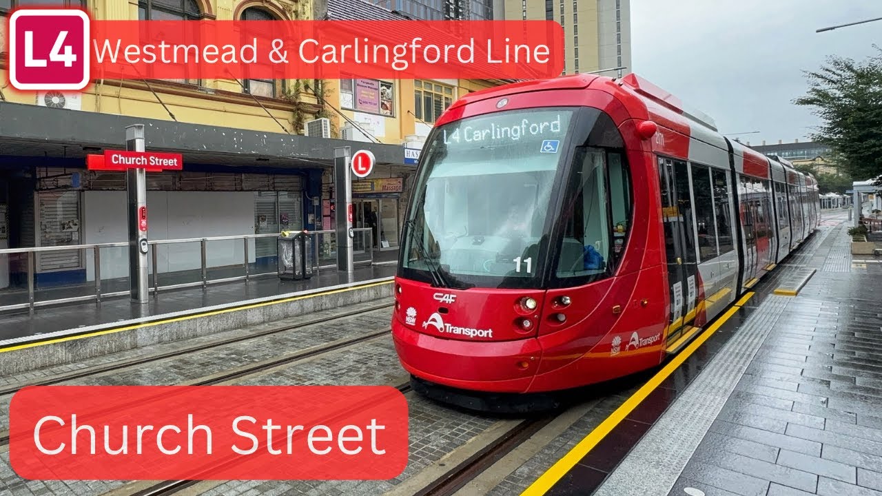 Parramatta Light Rail Vlog 57: Church Street - L4 Westmead ...