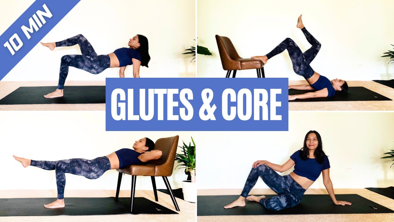 10 Min Glutes & Core Workout – Get Stronger & Toned Abs - YouTube