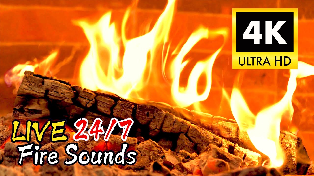 🔥 12 Hours of Peaceful Fireplace: 4K Ultra HD Crackling Fire Video for ...