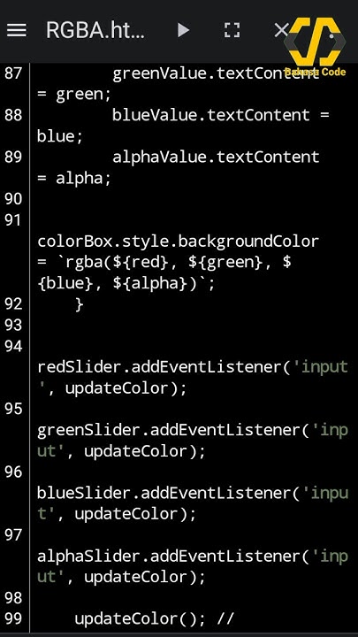 Nilai Warna Slider RGBA | #html #css #javascript #shorts #coding - YouTube
