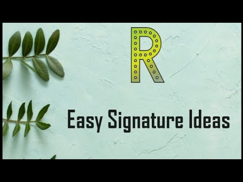 R signature style| Signature ideas for letter R |R Signature - YouTube
