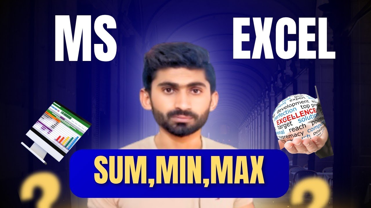 SUM or MIN or MAX Formulas in Excel | how to use sum and max and min formulas in excel - YouTube