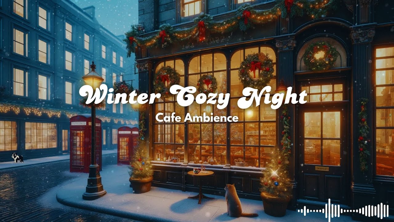 ️Winter Cozy Night, Cafe Ambience | Relaxing Jazz Instrumental Music ...