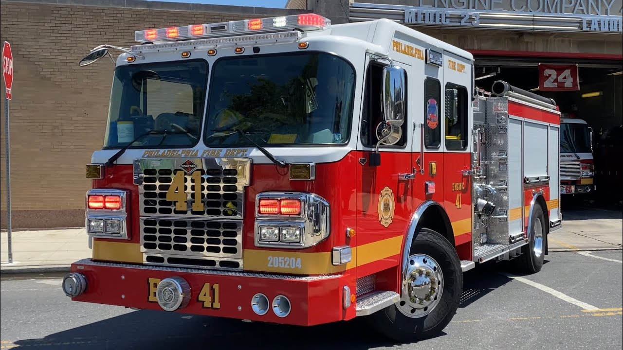 PHILADELPHIA FIRE DEPARTMENT ENGINE 41 RESPONDING - YouTube