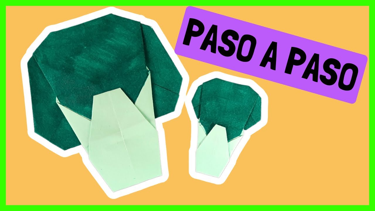 ⩥ Cómo hacer un BROCOLI de ORIGAMI 🥦 - YouTube