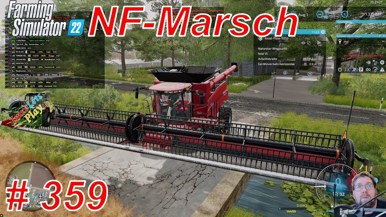 LS 22 NF Marsch # 359 Die eignen Rabs ist dran mit der ernte. - YouTube