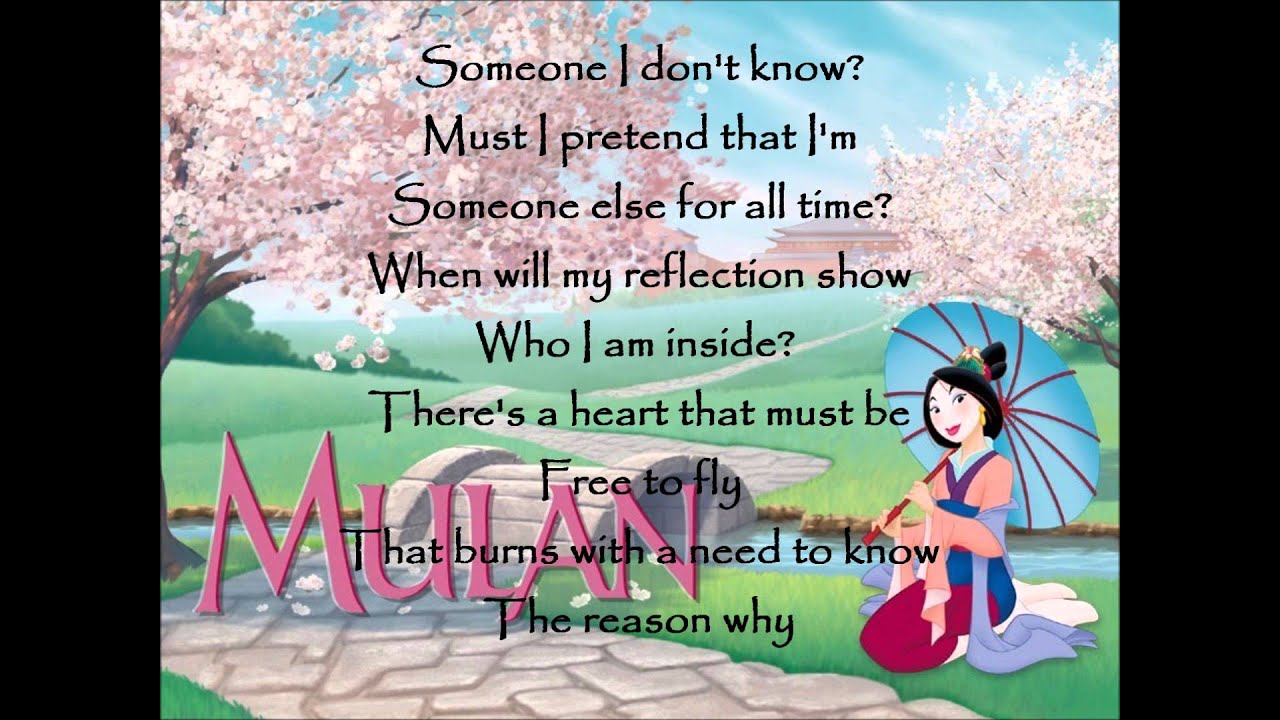 Christina Aguilera Reflection Lyrics - YouTube