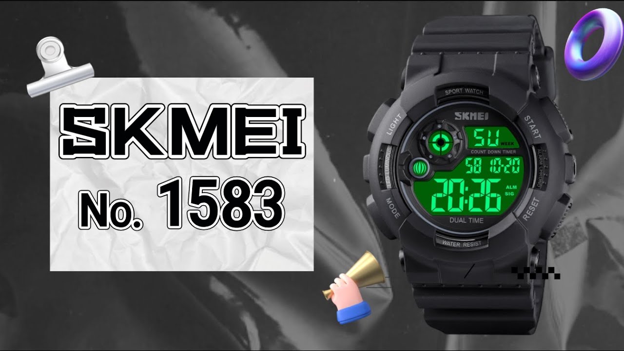 Skmei Watch Review | 1583 Sport Digital Wristwatch 50 Meters Waterproof ...