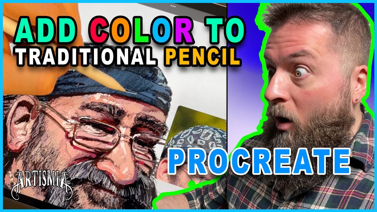 How to Add Color to a Traditional Pencil Art Drawing using PROCREATE ...