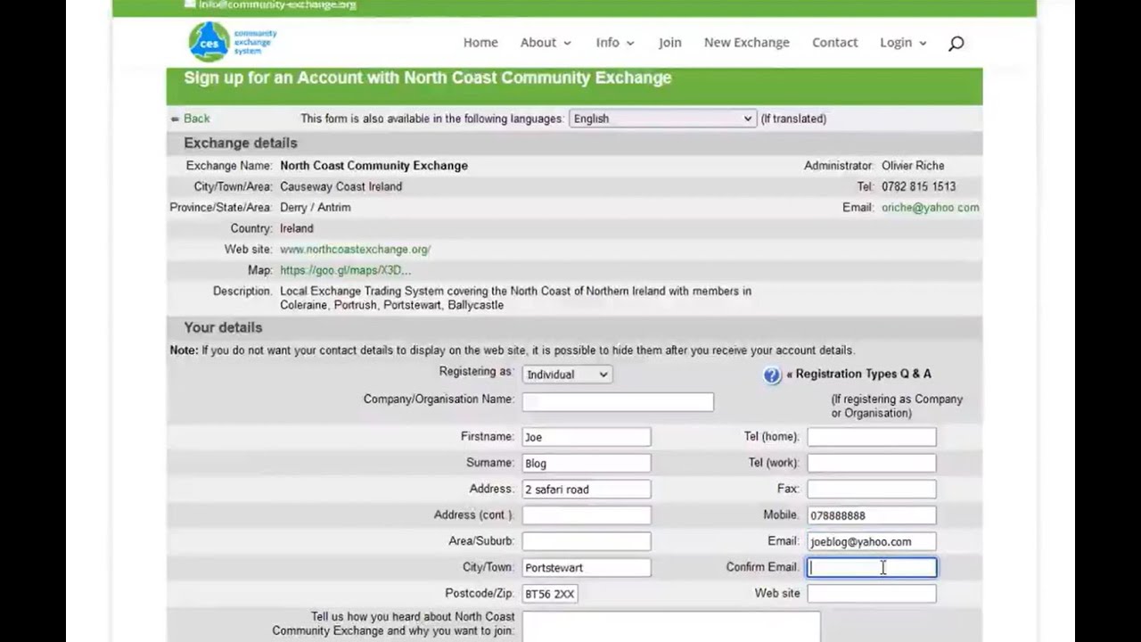 How to signup to the North Coast Community Exchange - YouTube
