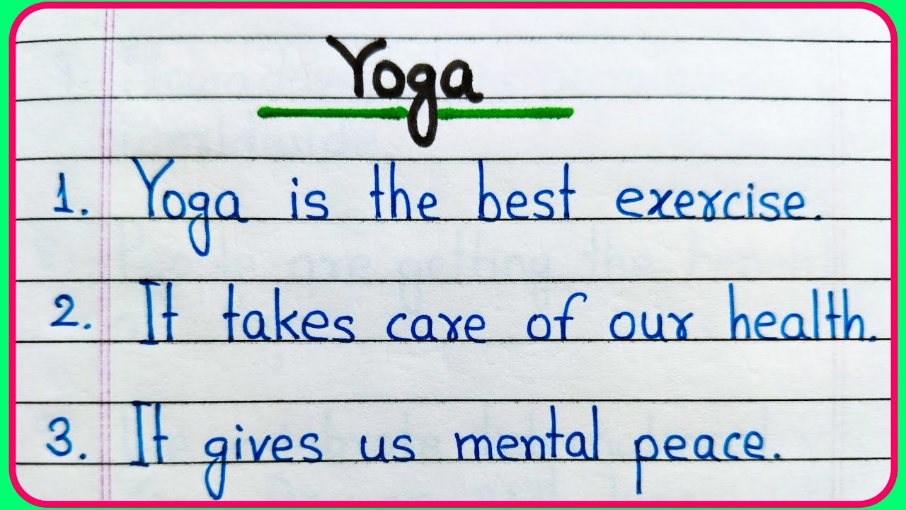 10 lines on Yoga in English || 10 lines on Yoga day || Short essay on ...
