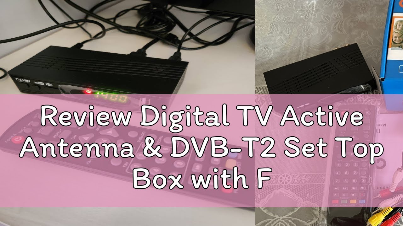 Review Digital TV Active Antenna & DVB-T2 Set Top Box with Free 1 meter ...