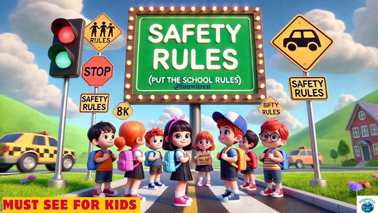 Must See SCHOOL SAFETY RULES for kids | Going to SCHOOL Safely | Walk ...